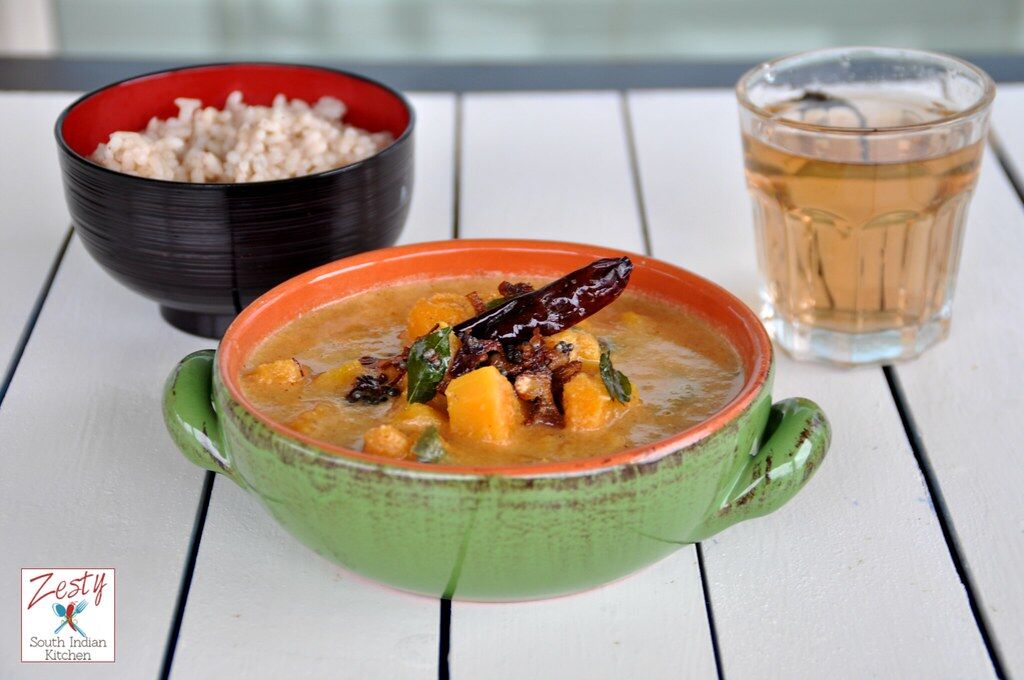 Pacha pulinkari/ Vegetables cooked in spicy tamarind gravy - Zesty ...