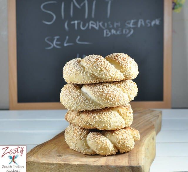 Simit: Turkish sesame ring bread - Zesty South Indian Kitchen