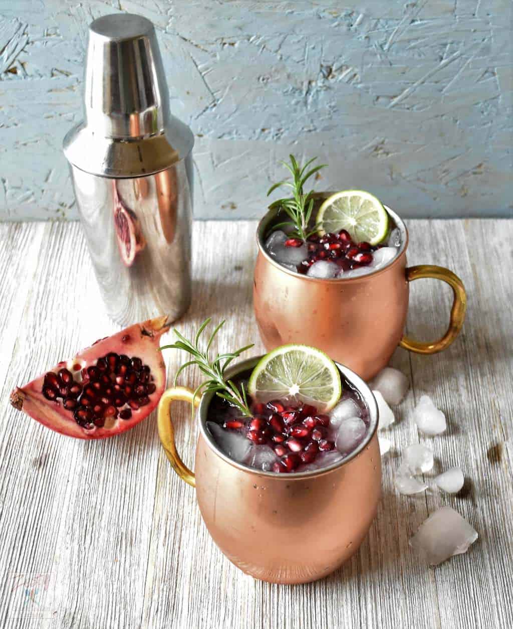 Pomegranate Moscow Mule - Zesty South Indian Kitchen