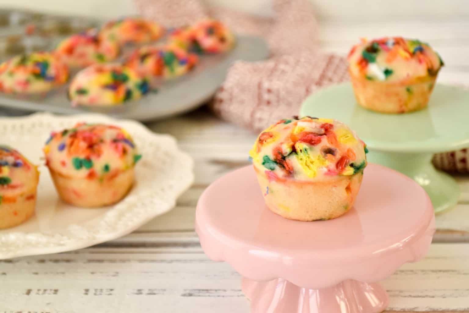 Birthday Cake Muffins #MuffinMonday - Zesty South Indian Kitchen