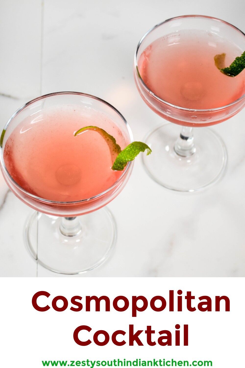 Cosmopolitan Cocktail - Zesty South Indian Kitchen