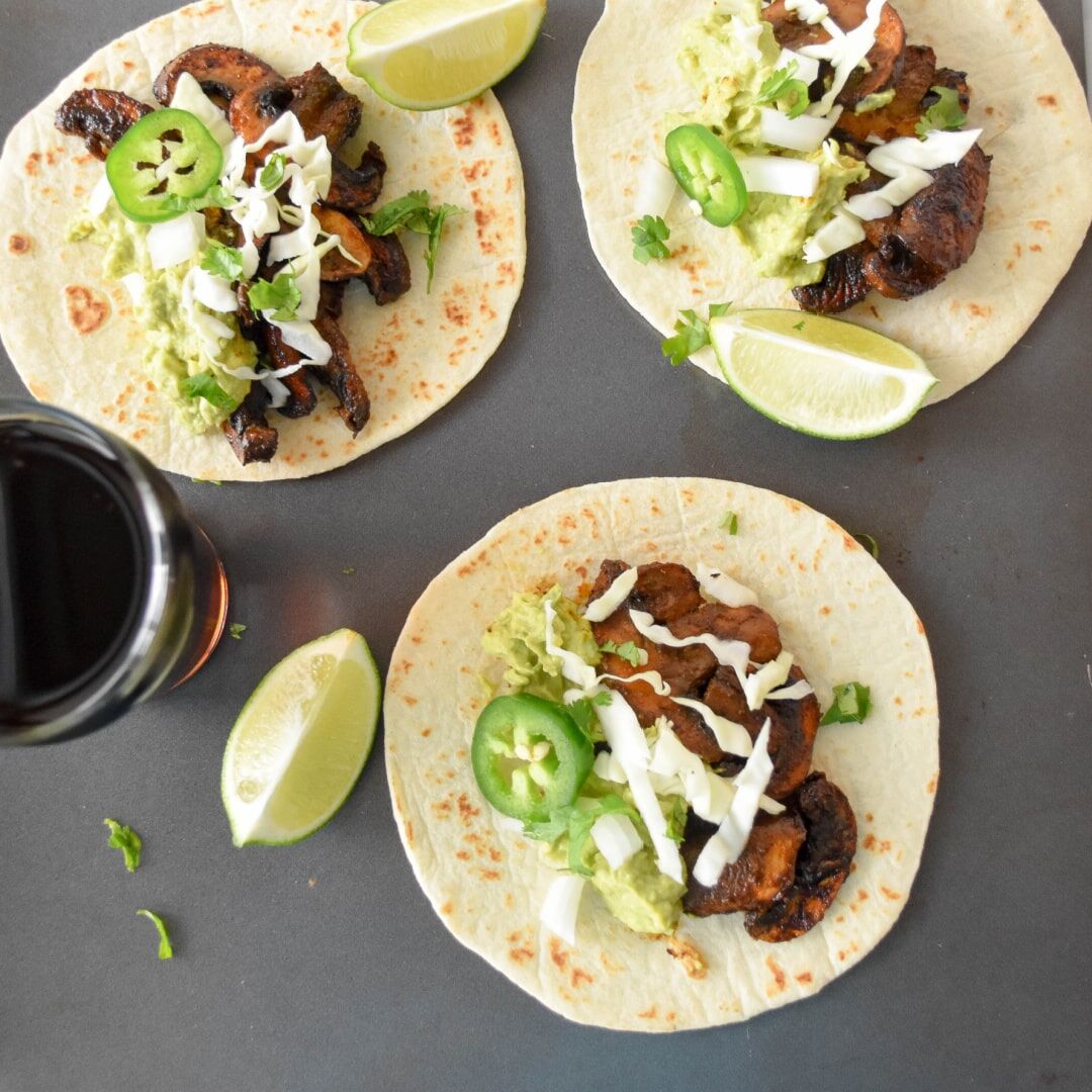 Mushroom Asada Tacos - Zesty South Indian Kitchen