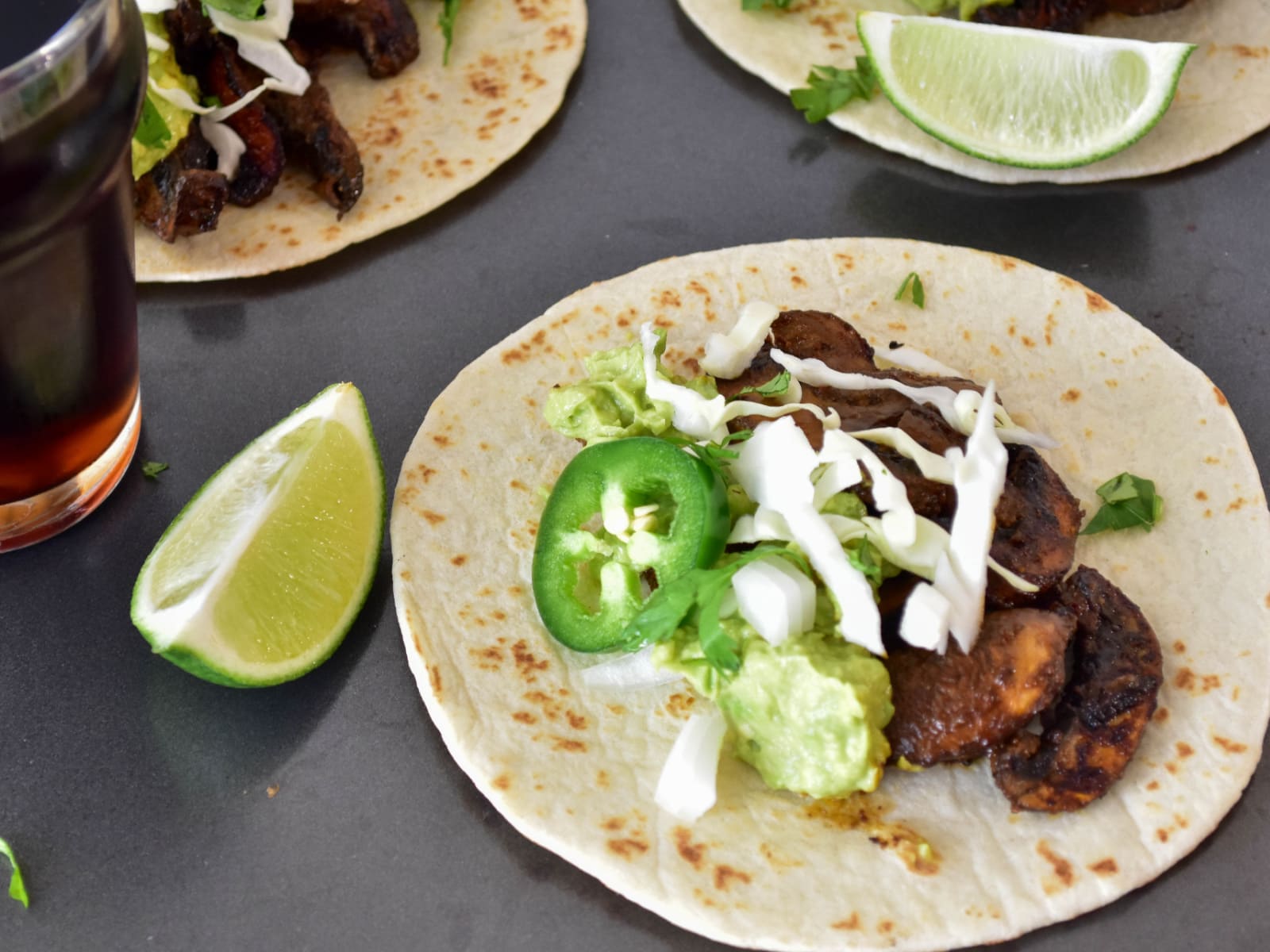 Mushroom Asada Tacos - Zesty South Indian Kitchen