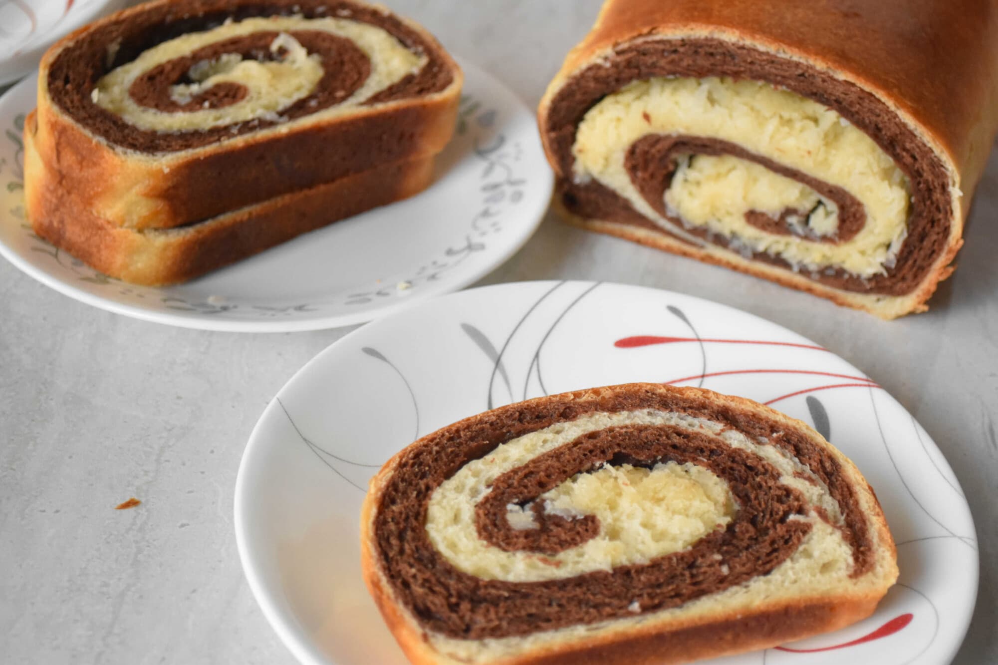 Sourdough Cocoa Coconut Swirl Bread - Zesty South Indian Kitchen