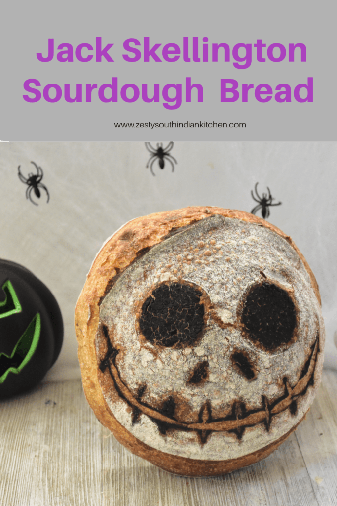 Jack Skellington Sourdough Bread - Zesty South Indian Kitchen