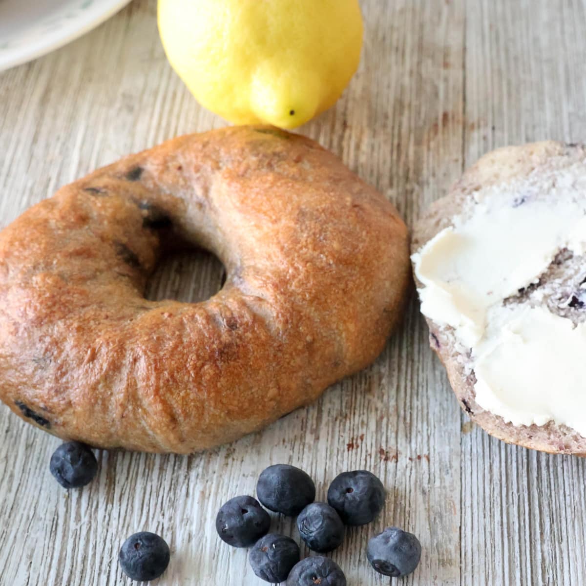 Sourdough lemony Blueberry Bagels - Zesty South Indian Kitchen