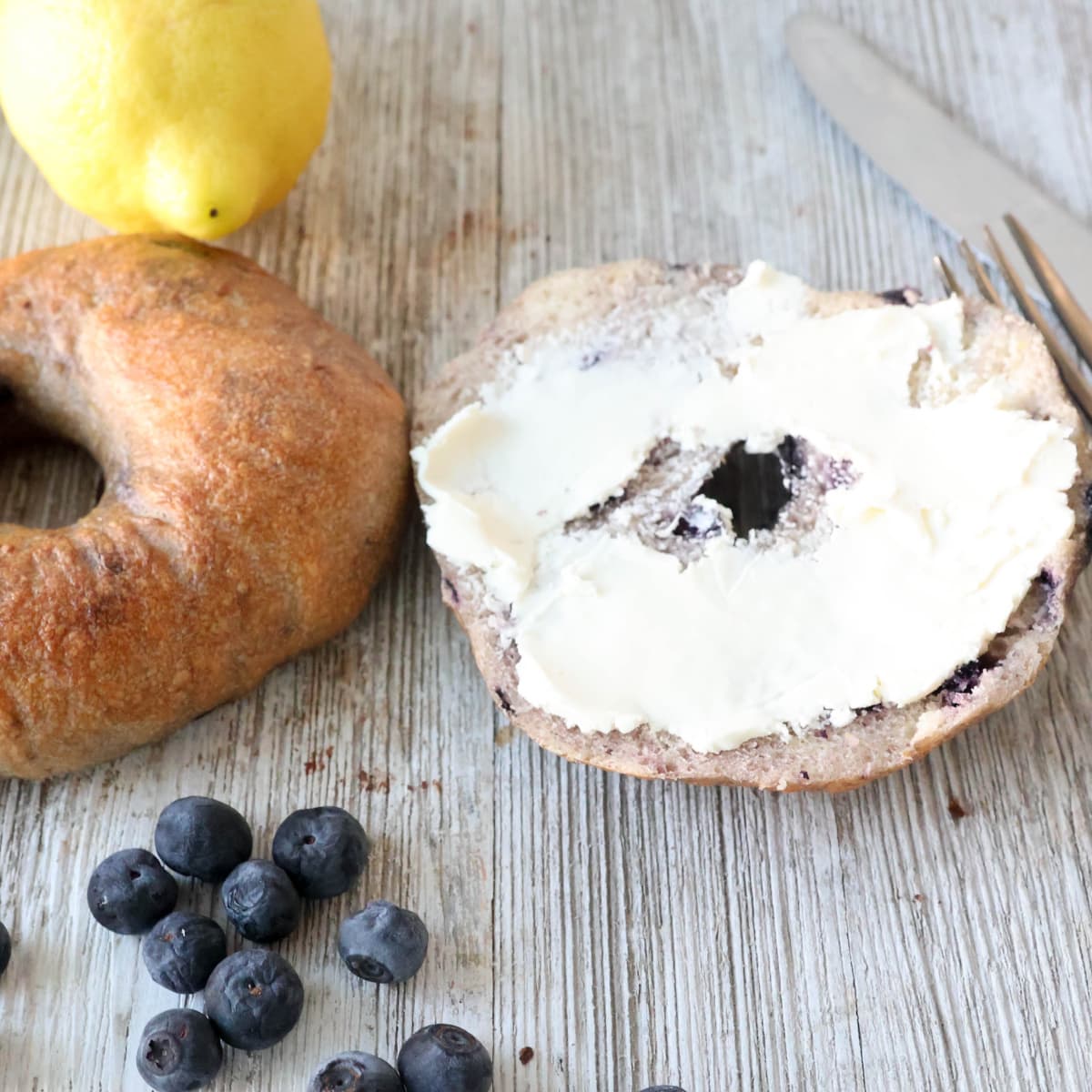 Sourdough lemony Blueberry Bagels - Zesty South Indian Kitchen