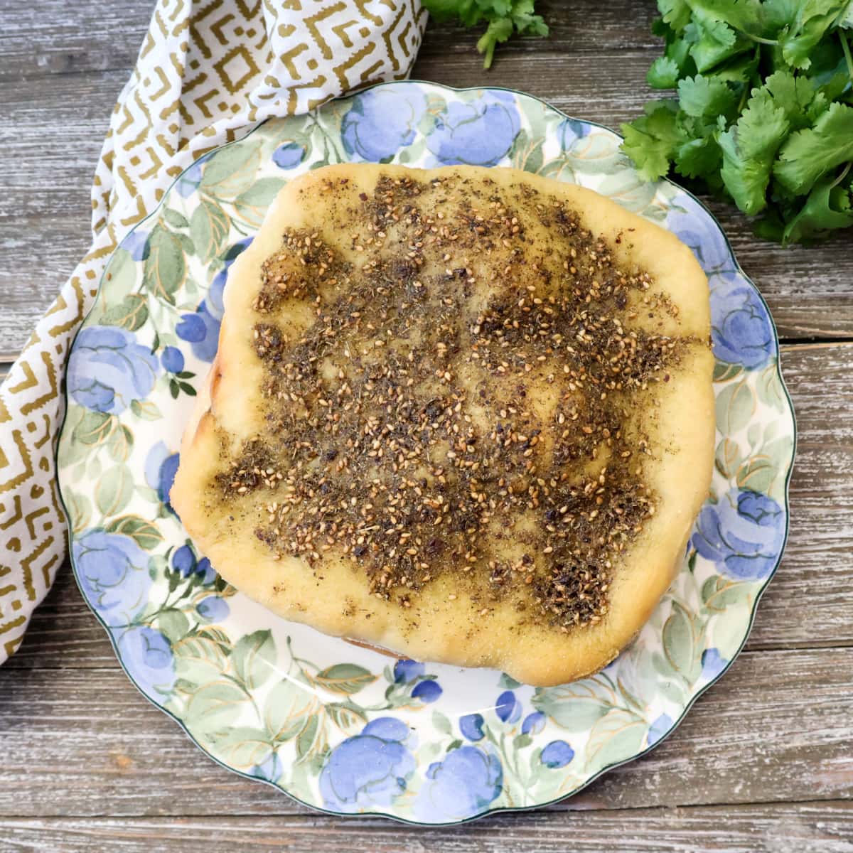 Sourdough Man’oushe ( Za’atar Flatbread) - Zesty South Indian Kitchen