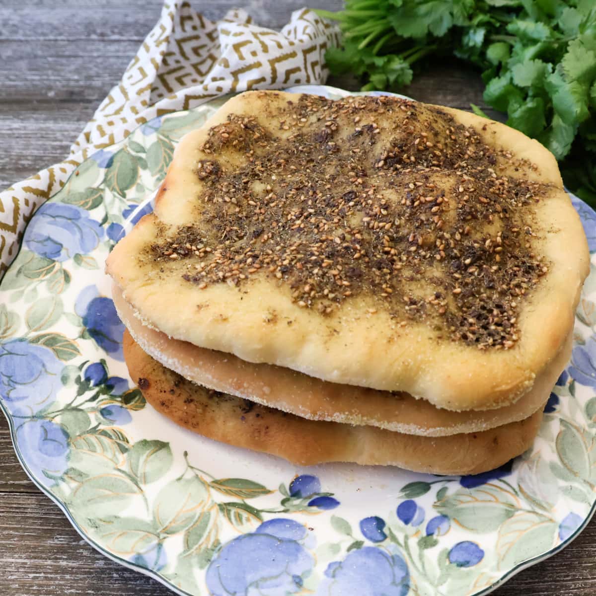 Sourdough Man’oushe ( Za’atar Flatbread) - Zesty South Indian Kitchen