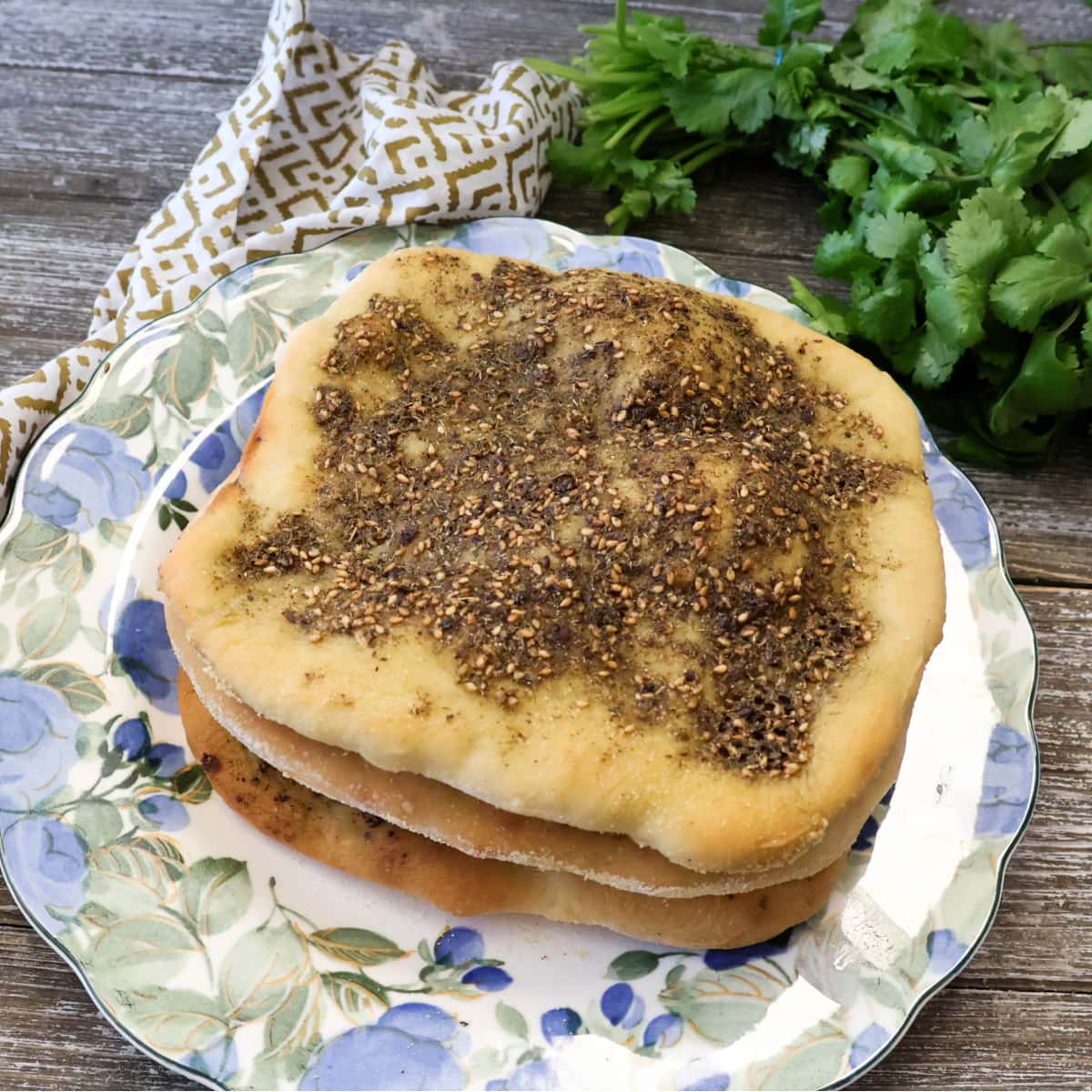 Sourdough Man’oushe ( Za’atar Flatbread) - Zesty South Indian Kitchen