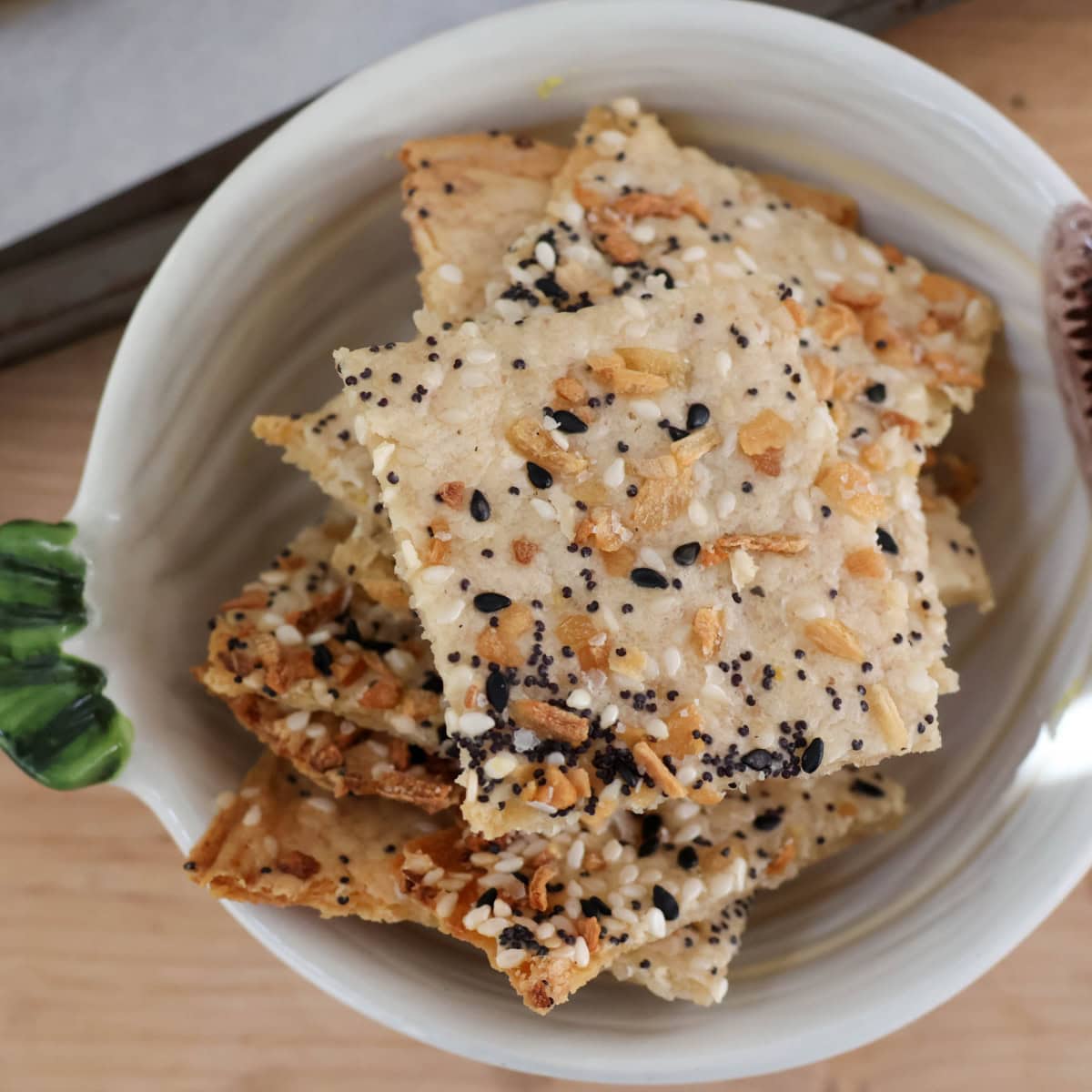 Thin and Crispy Sourdough Discard Crackers - Zesty South Indian Kitchen