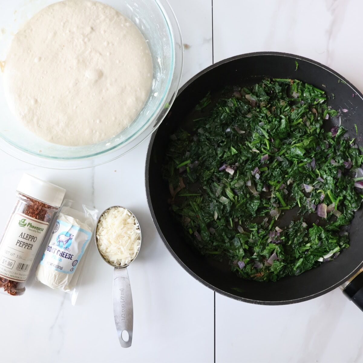 Sourdough Spinach Pide - Zesty South Indian Kitchen