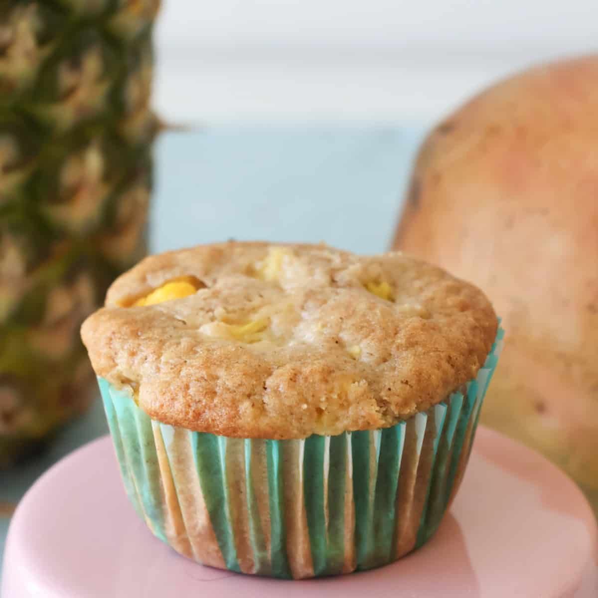 Sourdough Pineapple Mango Muffins - Zesty South Indian Kitchen