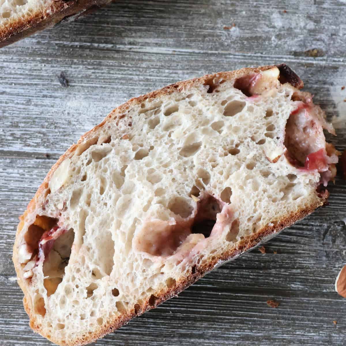 Sourdough Plum Almond Bread - Zesty South Indian Kitchen